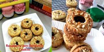 Almond Raspberry Jam Sandwich Cookies Recipe | Pepper On Pizza