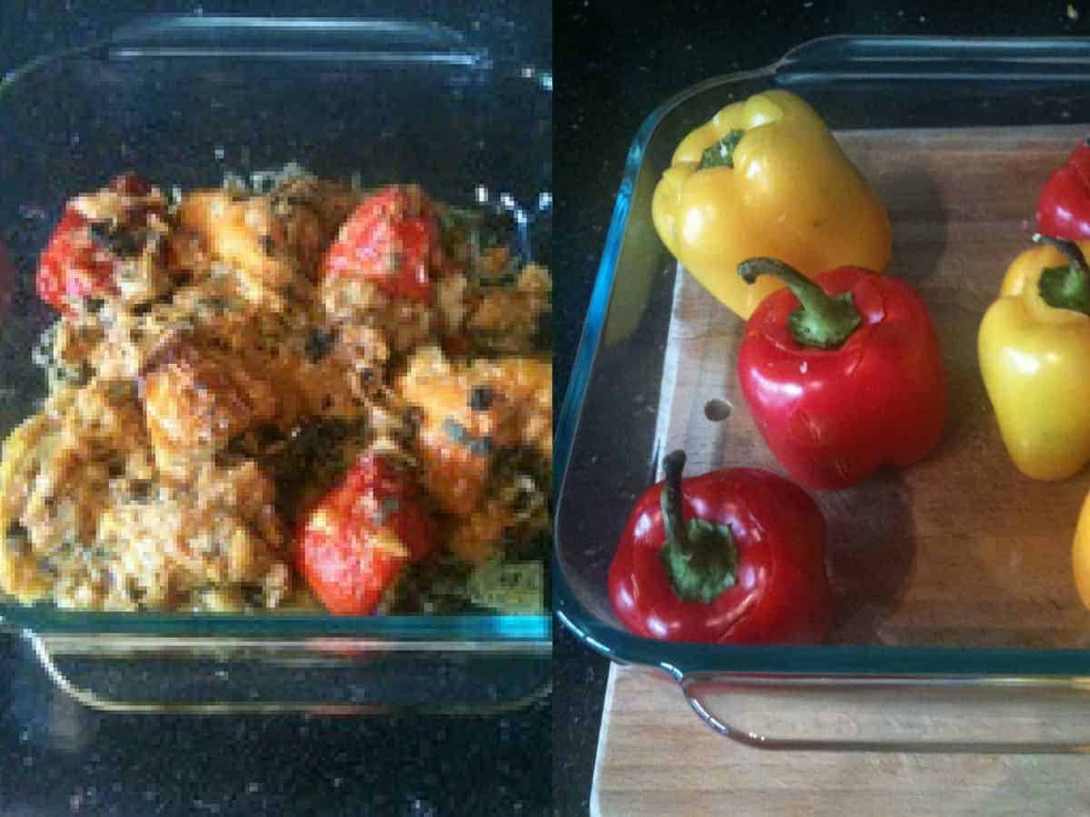 Stuffed Capsicum - Potato Stuffed Shimla Mirch in Gravy | Pepper On Pizza